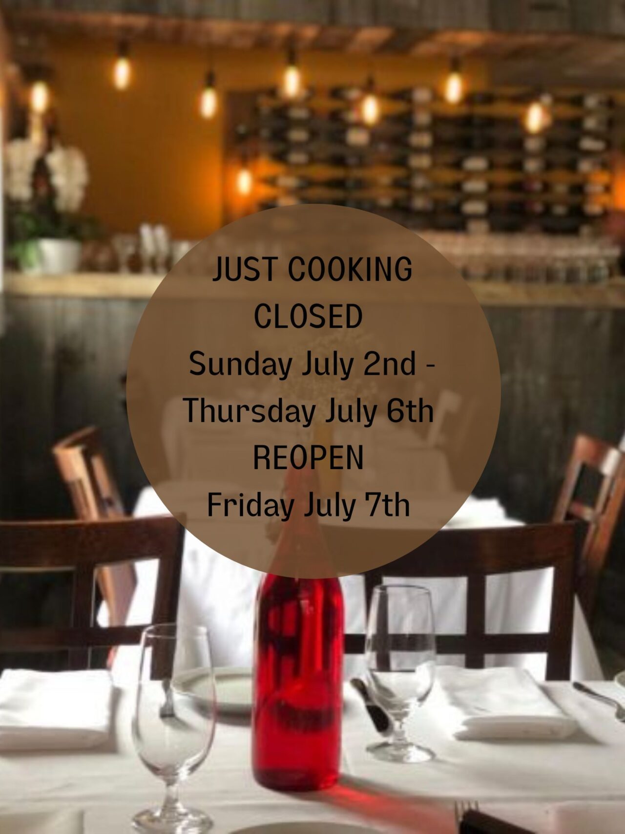 Just Cooking | Rustic Italian Restaurant in Vineland, Niagara's Wine ...